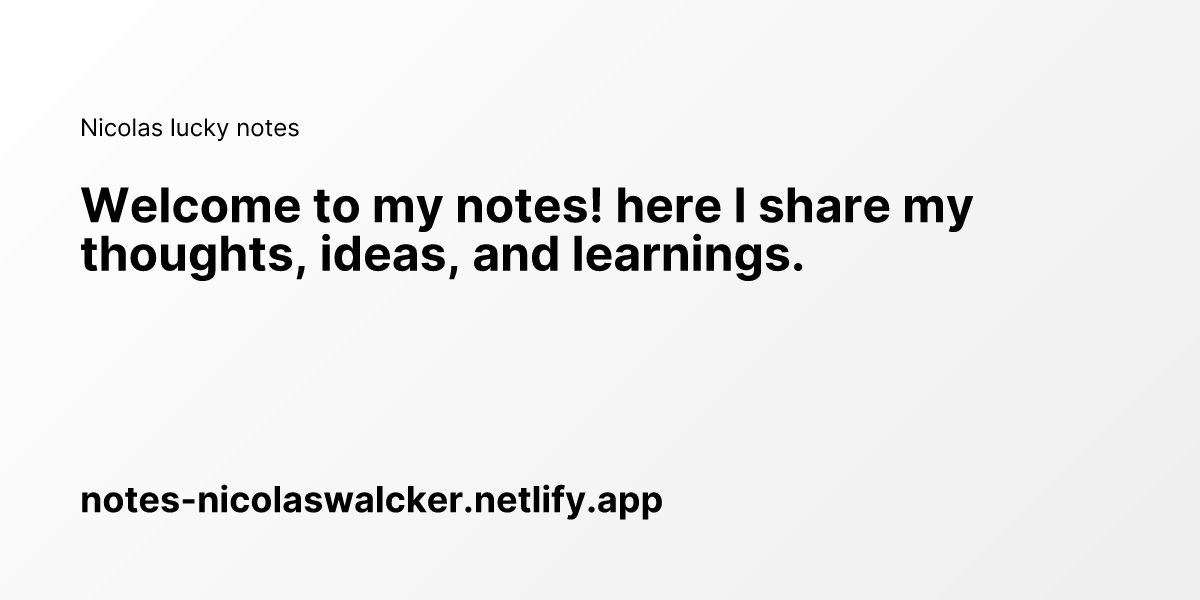 Nicolas lucky notes | Luckynotes